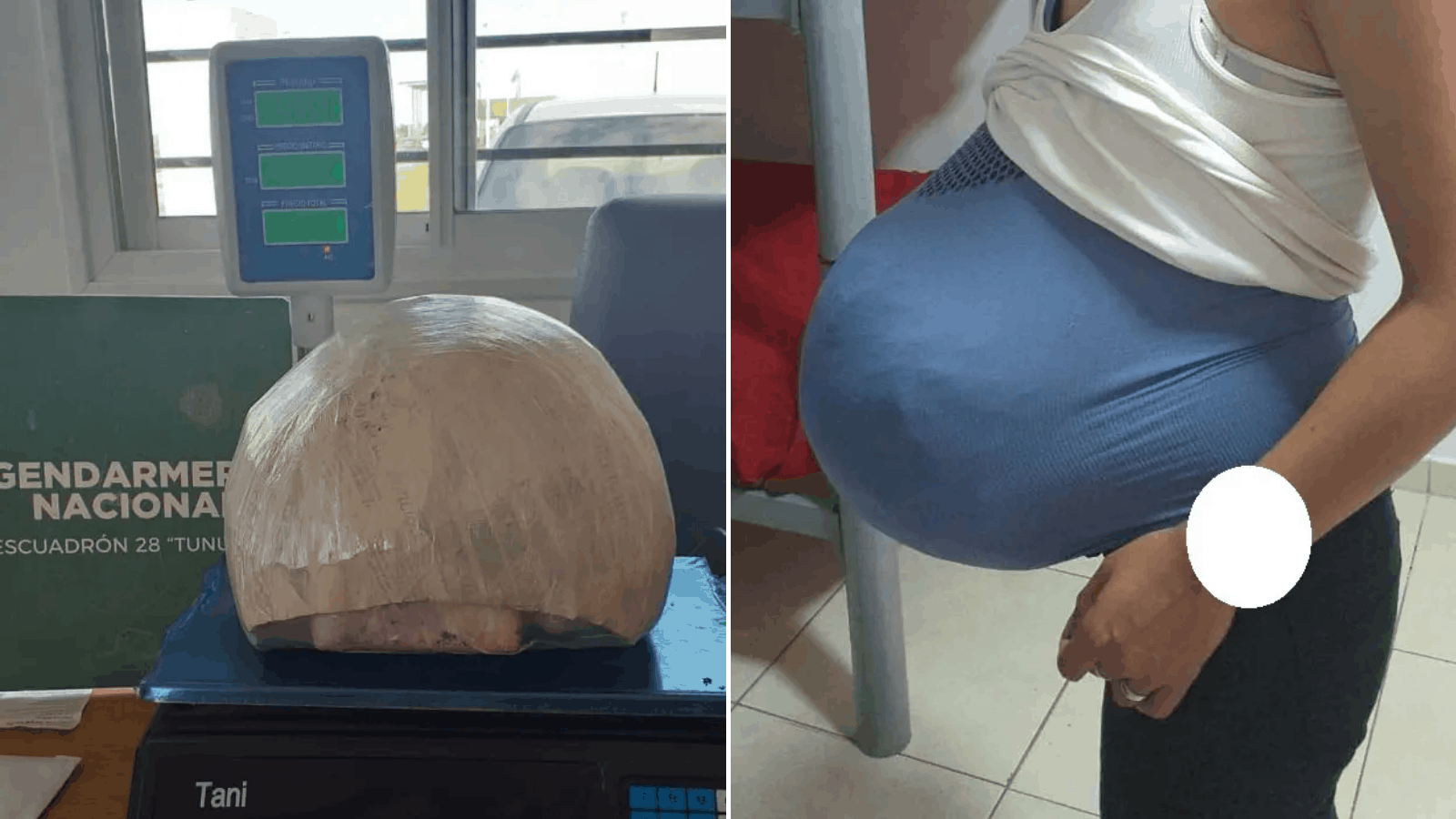 Mujer simuló estar embarazada y la detuvieron por llevar más de 4 kilos ...