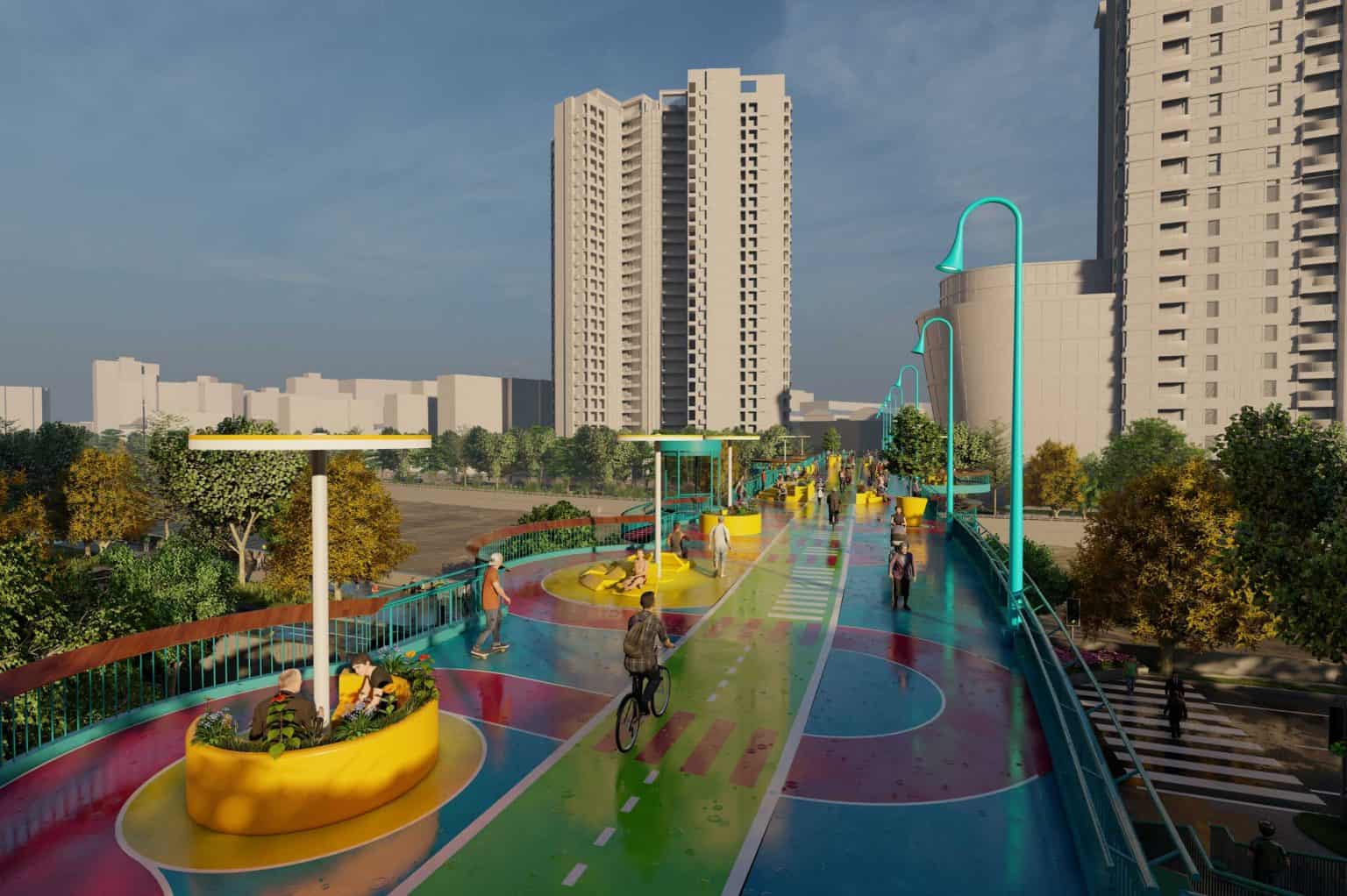 High Loop: la propuesta que transforma un puente de Shanghái en un ...