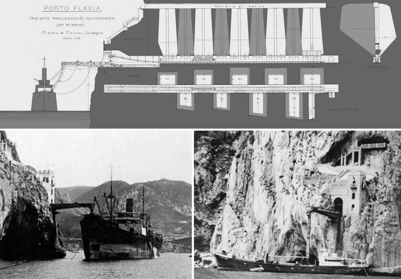 Un puerto marítimo colgado de un acantilado: Porto Flavia, un ícono de ...